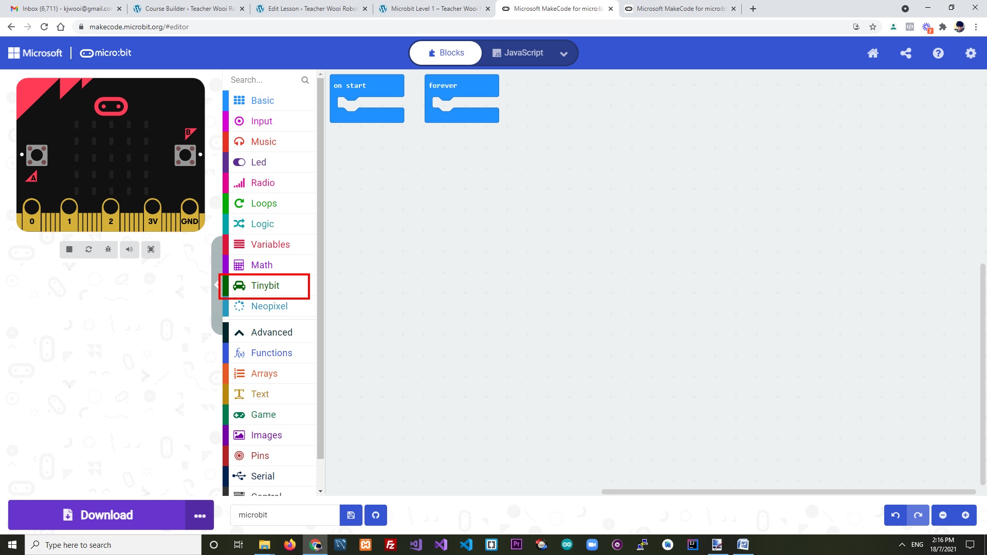 1.1 Set Up Microbit – Teacher Wooi Robotic